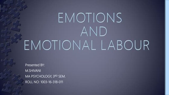 Emotional labour | PDF | Careers