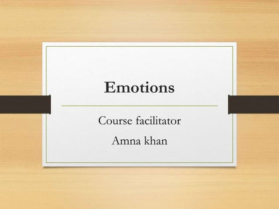 Emotion-Psychology | PPT