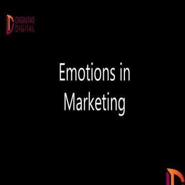 Emotions in Marketing | Understanding Emotions In The Marketing. | PPTX