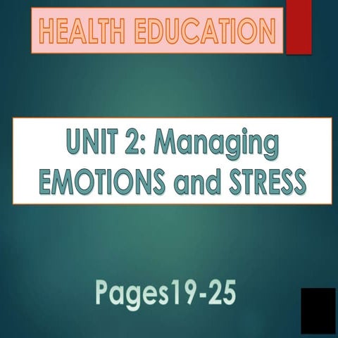 Emotion and stress ppt | PPT