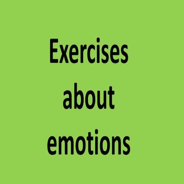 Emotions exercises | PDF