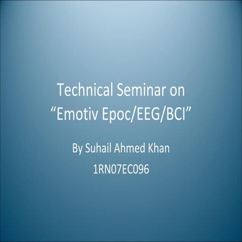 Emotiv Epoc/BCi/EEG | PPT