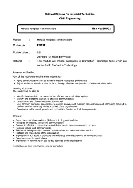 NCIT civil Syllabus 2013-2014 | DOCX | Civil Engineering Industry ...