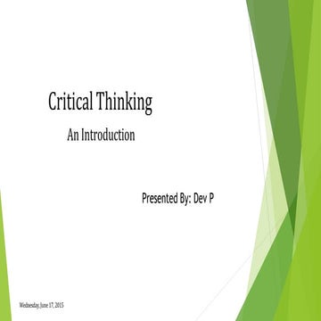 Critical Thinking | PPTX