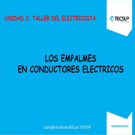 Tipos de empalmes eléctricos y pasos para realizarlos | DOCX