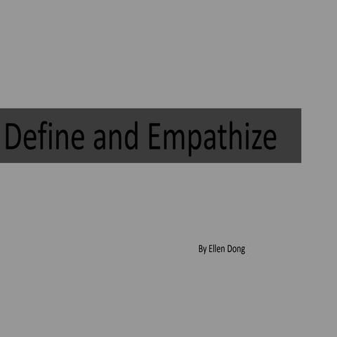Empathize and define | PPTX