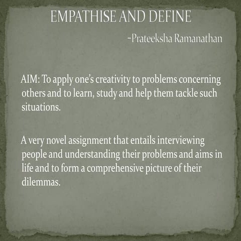Empathise and define | PPTX