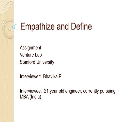 Empathize and define | PPTX