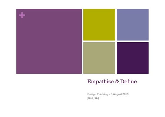 Empahize and Define - Design Thinking Action Lab - Submission | PPTX