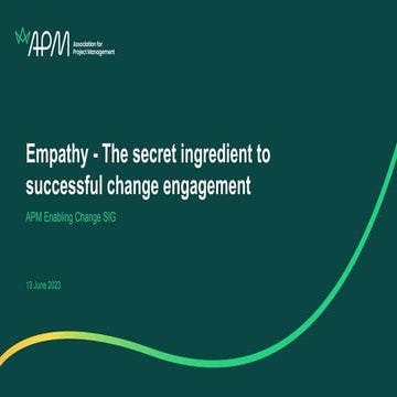 Empathy - the secret ingredient to successful change engagement webinar ...