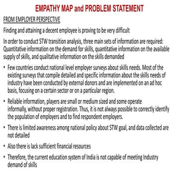 Empathy map and problem statement | PPTX | Business | Business and Finance