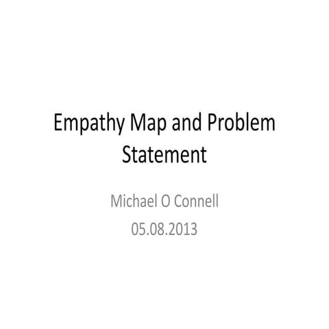 Empathy map and problem statement | PPT