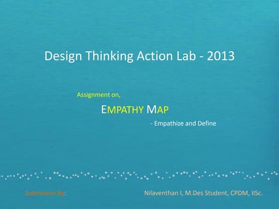 Empathy map and Problem Statement | PPTX