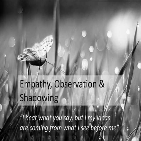Design Thinking : Empathising | PPTX