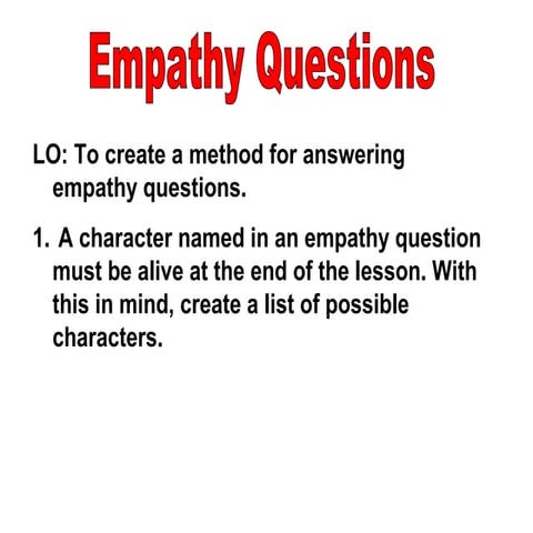 Empathy questions | PPT
