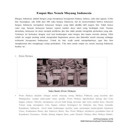 Migrasi deutro dan proto melayu | PDF