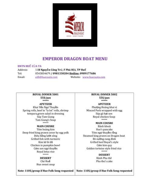 Emepror dragon boat hue | PDF
