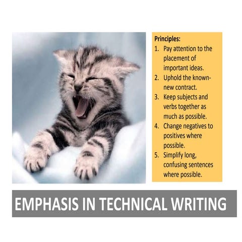 Emphasis in Technical Writing | PPTX