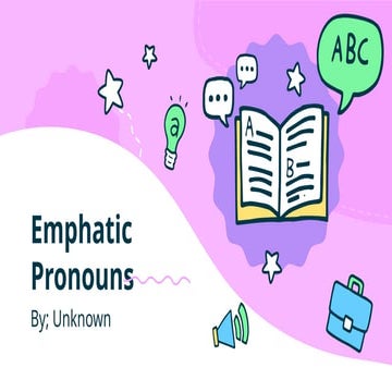 Emphatic Pronouns English Grammar PPT Helpful | PPTX