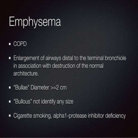 emphysema surgery and surgical management of the condition | PPTX