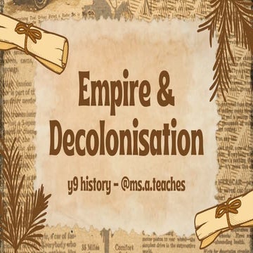Empire and Decolonisation- year 9 history | PDF