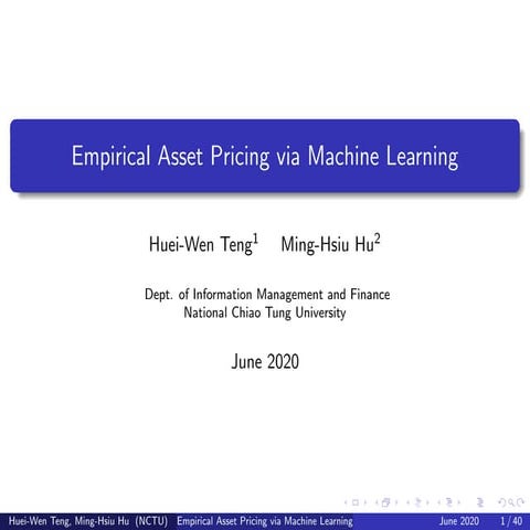 Empirical_ML.pdf slides on asset pricing | PDF