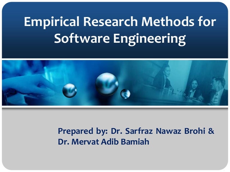 Empirical research methods for software engineering Empirical research methods for software engineering