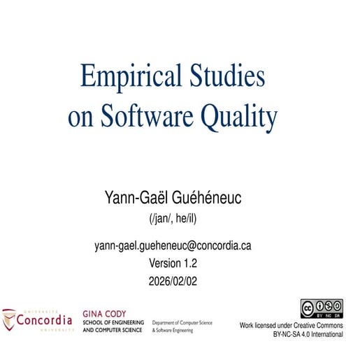 Empirical Studies on Software Quality v1.2 | PDF