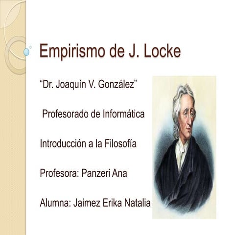 Empirismo de j locke | PPTX