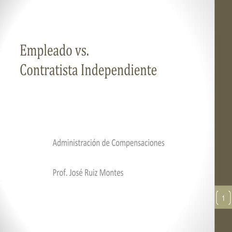 Empleado vs contratista independiente | PPT