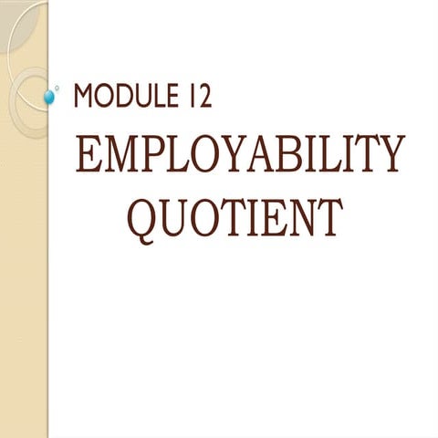 A presentation on employability skills | PPTX