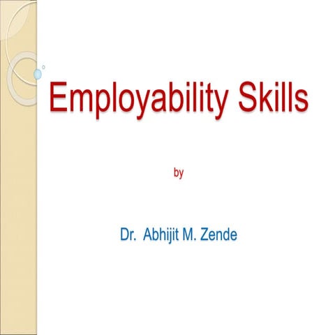 Employability Skills - and its importance | PPT