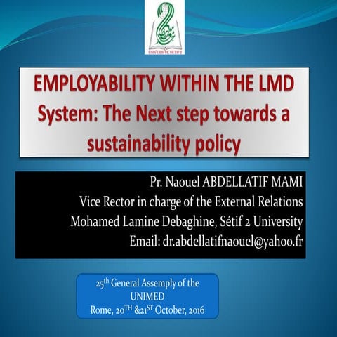 Employability within the LMD system: The next step towards a ...
