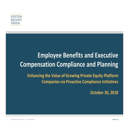 Employee Benefits and Executive Compensation - Private Equity Platform ...