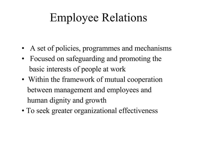 Employee relation | PPTX