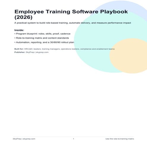 SkyPrep LMS: Online Training at Scale (Features, Workflows & Outcomes ...