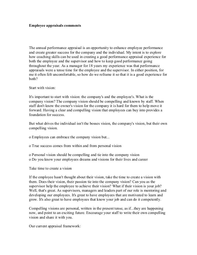 Employee Appraisals Comments employee-appraisals-comments