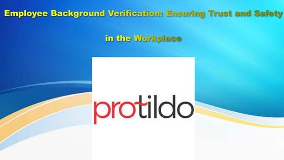 Employee Background Verification Service in Bangladesh | PPT