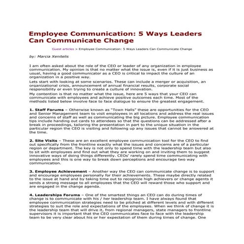 Employee communication | DOCX | Business Administration | Business