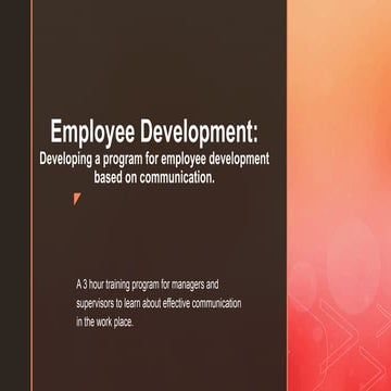 Employee development ppt | PPTX | Resume Writing and Advice | Job Search