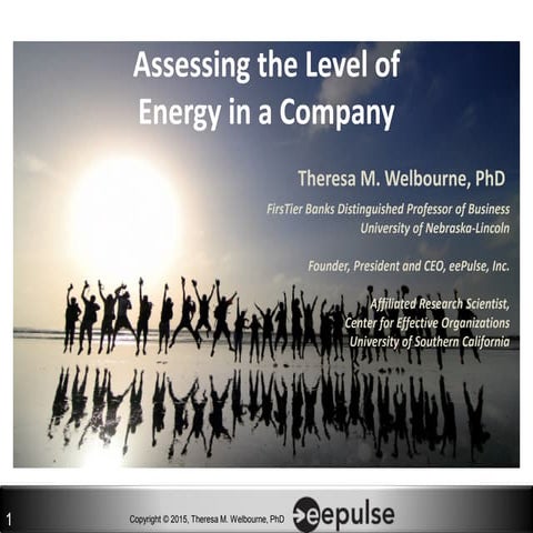 Employee energy measurement and energy vs. engagement | PPT