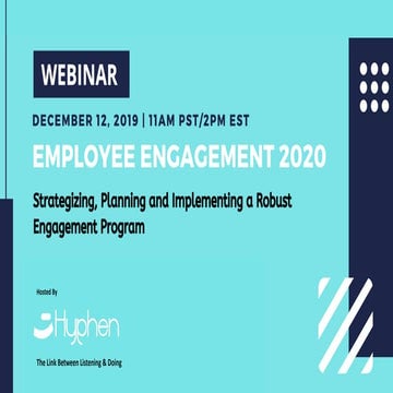Employee Engagement 2020: Strategizing, Planning and Implementing a ...