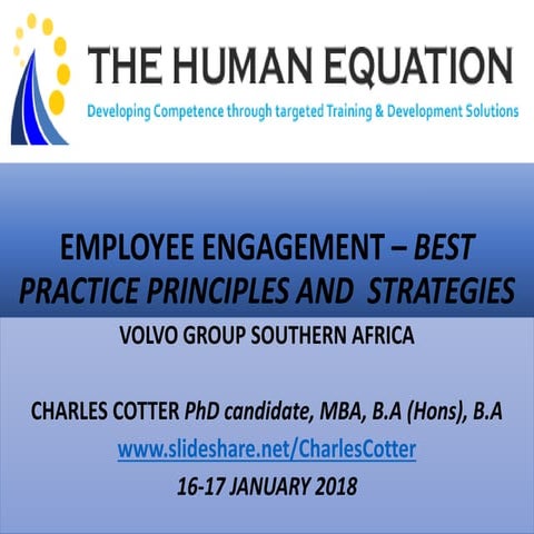 Employee Engagement_Best Practice Principles and Strategies | PPT