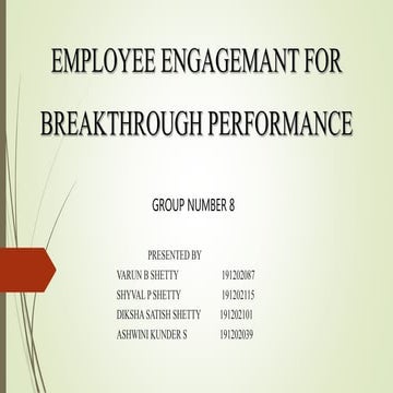 Employee engagement for a break through performance | PPTX | Human ...
