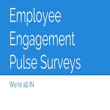Employee engagement pulse surveys | PPT
