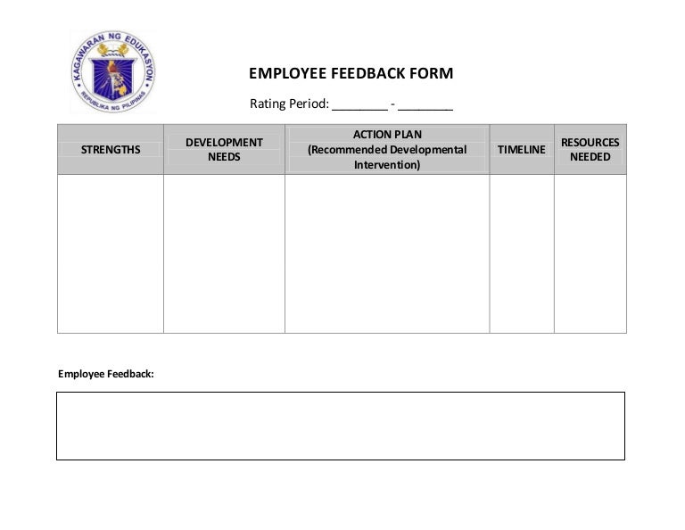 Employee feedback form