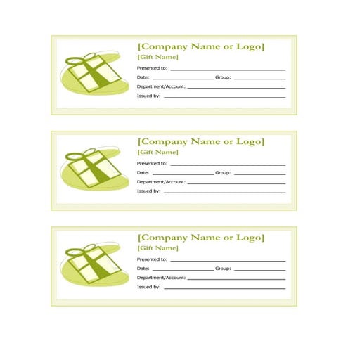 Employee Gift Certificate | DOCX