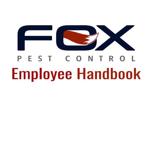 Fox Pest Control Employee Handbook - Sample View | PDF