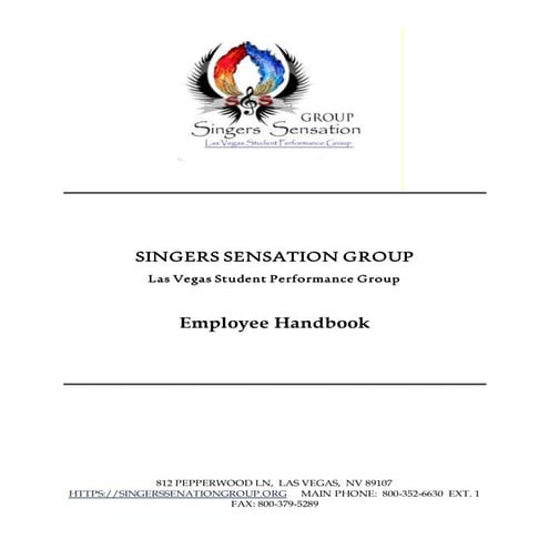 Employee handbook ssg non-profit_20142015 | PDF