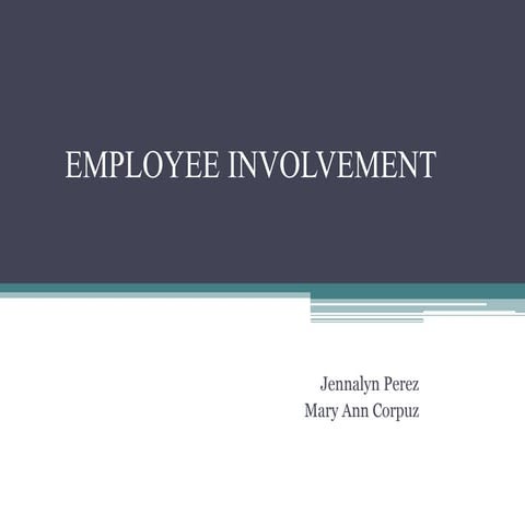 Employee involvement | PPT